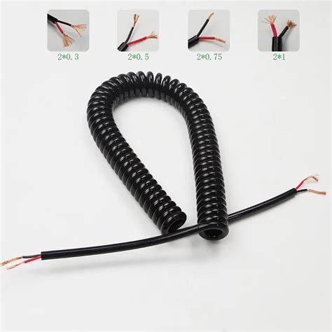 Pu Spring Cable Wire 2 Core 17 15 13 11 9 7 5awg Stretch 1 2