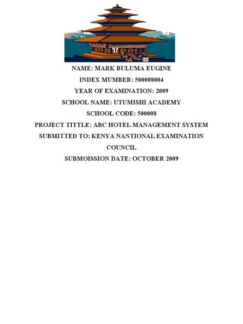 a sample hotel management system project pdf operating system
