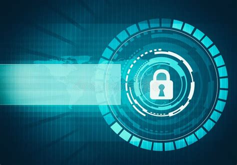 Lock On The Background Abstract Futuristic Electronic Circuit Board