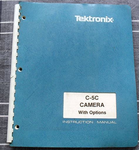 Original Tektronix C 5c Oscilloscope Camera Manual