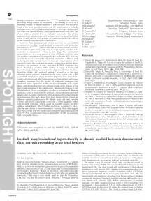 Pdf Imatinib Mesylate Induced Hepato Toxicity In Chronic Myeloid Leukemia Demonstrated Focal