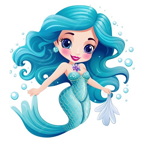 رسوم متحركة لطيف حورية البحر حورية البحر كرتون قليل Png صورة للتحميل