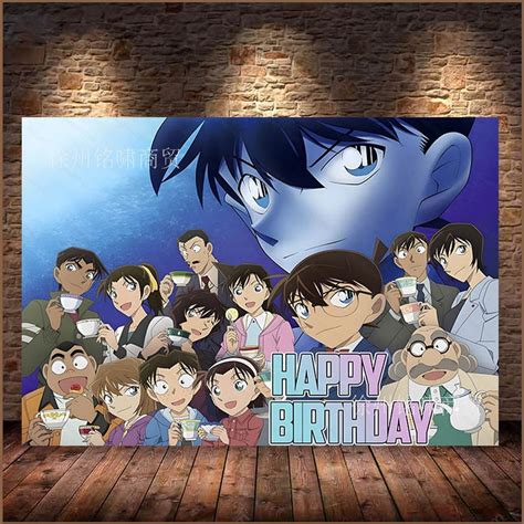 Sy Detective Conan Theme Decoration Celebrate Party Photo Photography Background Cloth Scene