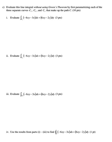 C ﻿evaluate This Line Integral Without Using Greens