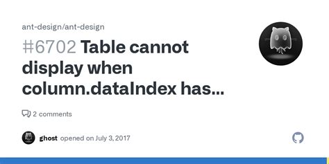 Table Cannot Display When Columndataindex Has · Issue 6702 · Ant
