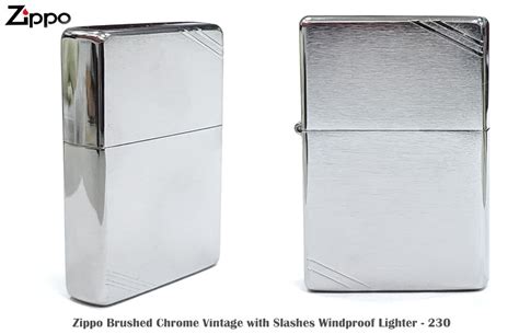 Zippo Vintage Brushed Chrome With Slashes 1937正四方打火機復刻版角斜線