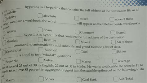 Hyperlink Is A Hyperlink That Contains The Full Address Of The Destinatio