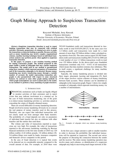 PDF Graph Mining Approach To Suspicious Transaction Detection