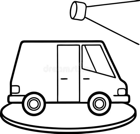 Small Van For Garbage Disposal Vector Art Illustration Stock Vector