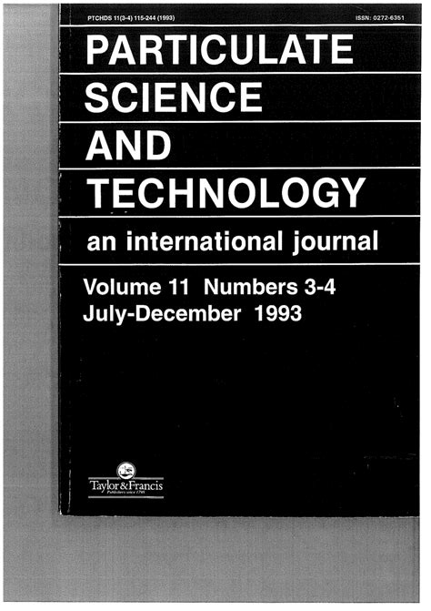 Pdf Influence Of Shape On Particle Size Analysis