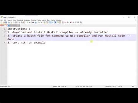 How To Run Haskell Code In Notepad Editor Hello World In Haskell YouTube