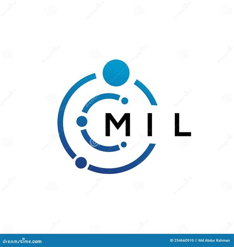 Mil Letter Technology Logo Design On White Background Mil Creative Initials Letter It Logo