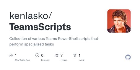 github kenlasko teamsscripts collection of various teams powershell