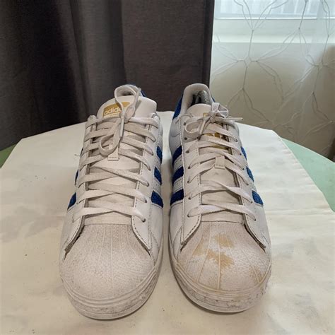 Adidas Superstars Blue White Sneakers Classic Depop