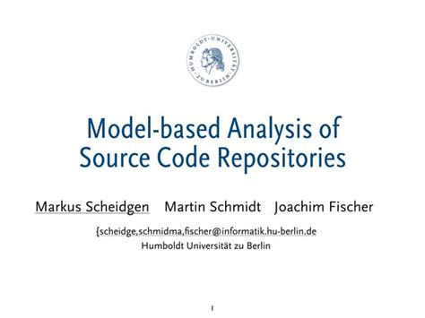 creating and analyzing source code repository models a model based