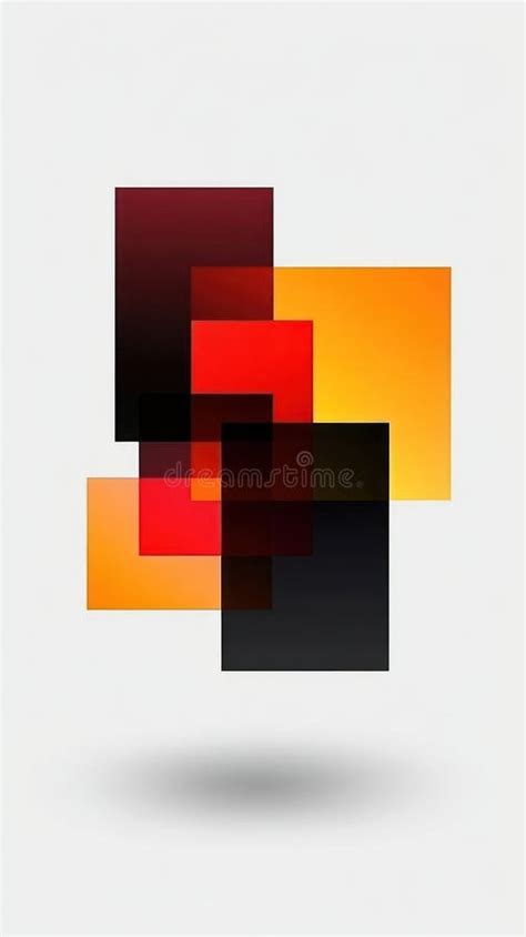 Abstract Composition Of Layered Squares In Vibrant Colors Creating A Dynamic Visual Effect Stock