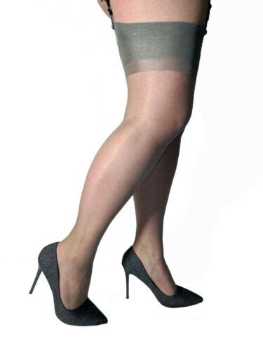 Silk Fully Fashioned Cuban Heel Seamed Stockings EBay