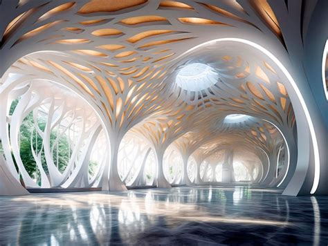 Premium Ai Image Futuristic Concrete Architecture Design Building