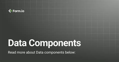 Data Components Form Io Documentation