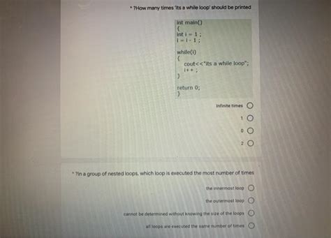 Solved 7how Many Times Its A While Loop Should Be Printed