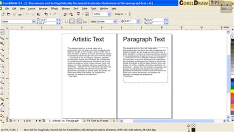 Adding Paragraph Text In CorelDraw Tutorial Alex Galvez S Blog Blogs CorelDRAW Community