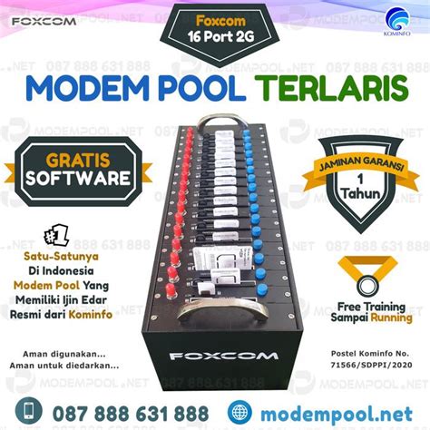 Jual Modem Modem Pool Foxcom 16 Port 2g Alat Dial Ussd Massal Support Smart Act Shopee Indonesia