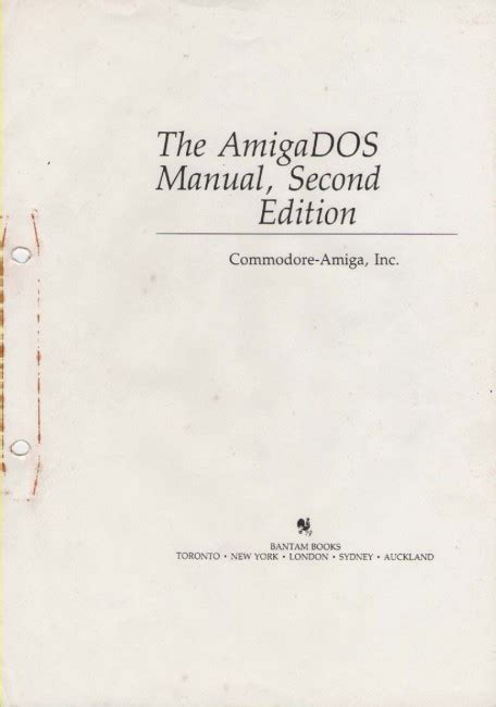 Amiga Dos Manual 2nd Edition Book Computing History