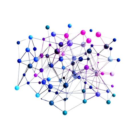 Png Vibrant Network Of Interconnected Nodes Symbolizing Complexity And Connectivity Against A