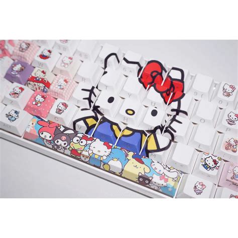 Hello Kitty Keycap Set Side Engraved Backlit Cherry Profile