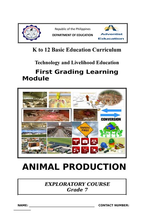 First Grading Module Tle 7 Republic Of The Philippines Department Of Education K To 12 Basic