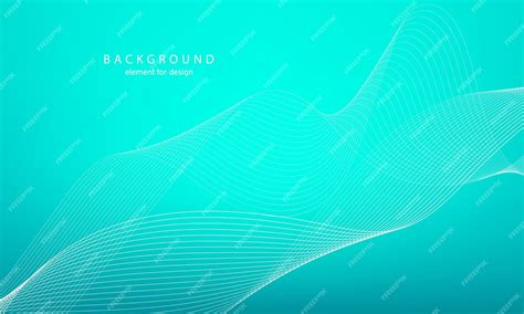 Premium Vector Abstract Gradient Background Wave Element For Design Trendy Color Mint