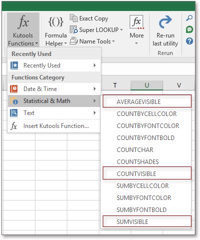 How To Calculate The Median In Visible Cells Only In Excel