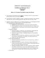 Assignment Guidelines EBP Project Part 2 2022 Docx SOWK 670 Social Work Research
