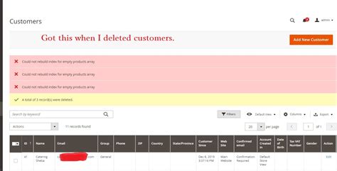 Could Not Rebuild Index For Empty Products Array Magento Forums