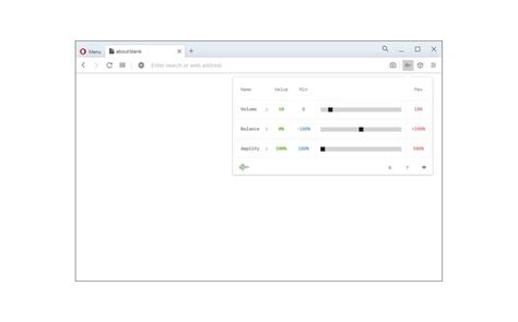 Sound Adjustment Extension Opera Add Ons