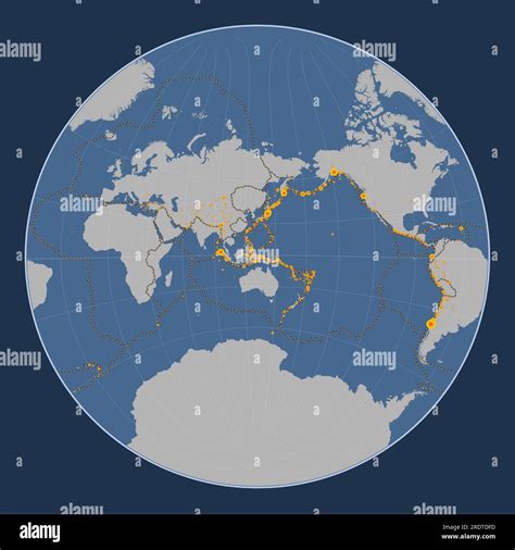 Birds Head Tectonic Plate On The Solid Contour Map In The Lagrange Oblique Projection Centered
