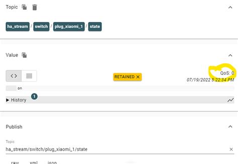 what mqtt qos is used when automation is calling service switch turn