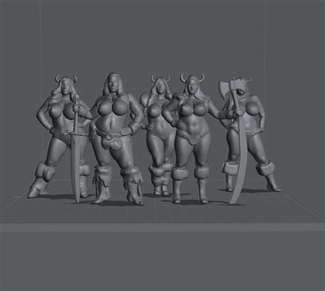 🫦 Sexy Viking Ladies Set 01・ Stl File For 3d Printing・cults