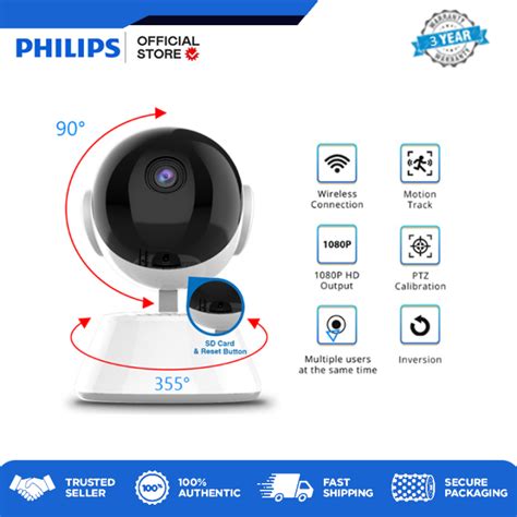 Philips Cctv Camera Wifi Connect To Cellphone 1080p Smart Home Security Surveillance Ip Camera