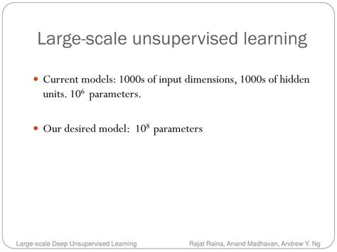 Ppt Large Scale Deep Unsupervised Learning Using Graphics Processors