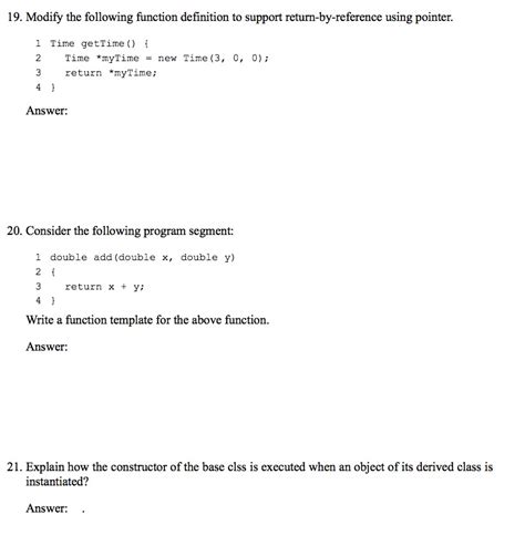 Solved Modify The Following Function Definition To Support