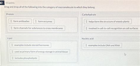 Solved 120 5 ﻿pointsdrag And Drop All Of The Following Into