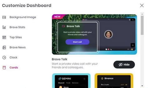 brave browser how to customize the new tab page technipages