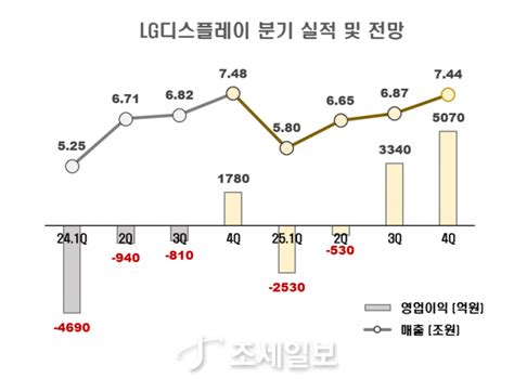 Lg디스플레이 작년 4분기 부진과 올해 상반기 적자 전망에 목표가 ↓