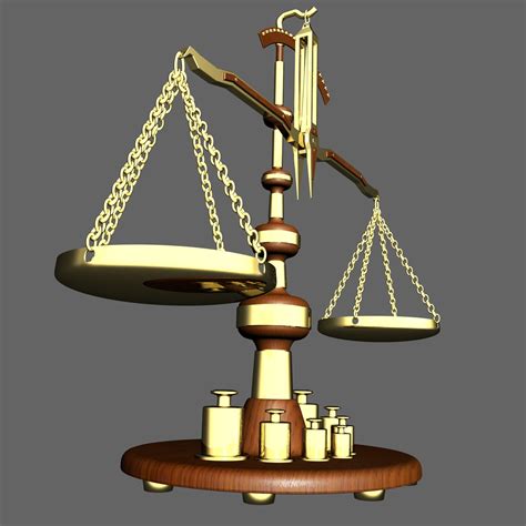 Старинные весы с весами и подставкой 3D Модель $79 - .max - Free3D