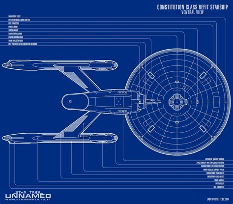 Constitution Class Starship Refit Ventral View By Napalmking