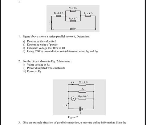 Solved 1 Figure Above Shows A Series Parallel Network