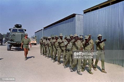 Koevoet Members Gather In The Military Base Of Oshakati On September