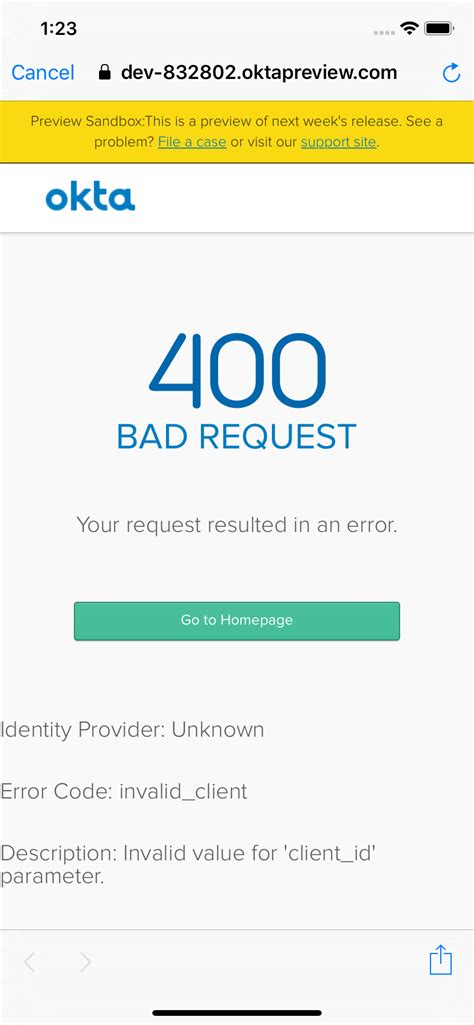 Swift Okta Authentication Failing In Ios App With Valid Details Stack Overflow