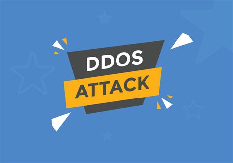 Ddos Attack Text Button Ddos Attack Speech Bubble Ddos Attack Text Web Template Vector